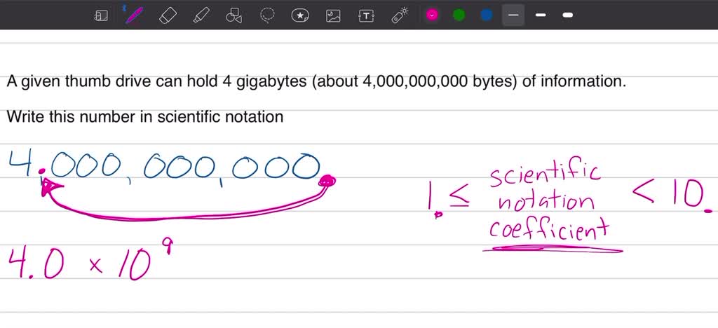 SOLVED: A given thumb drive can hold 4 gigabytes (about 4,000,000,000 ...