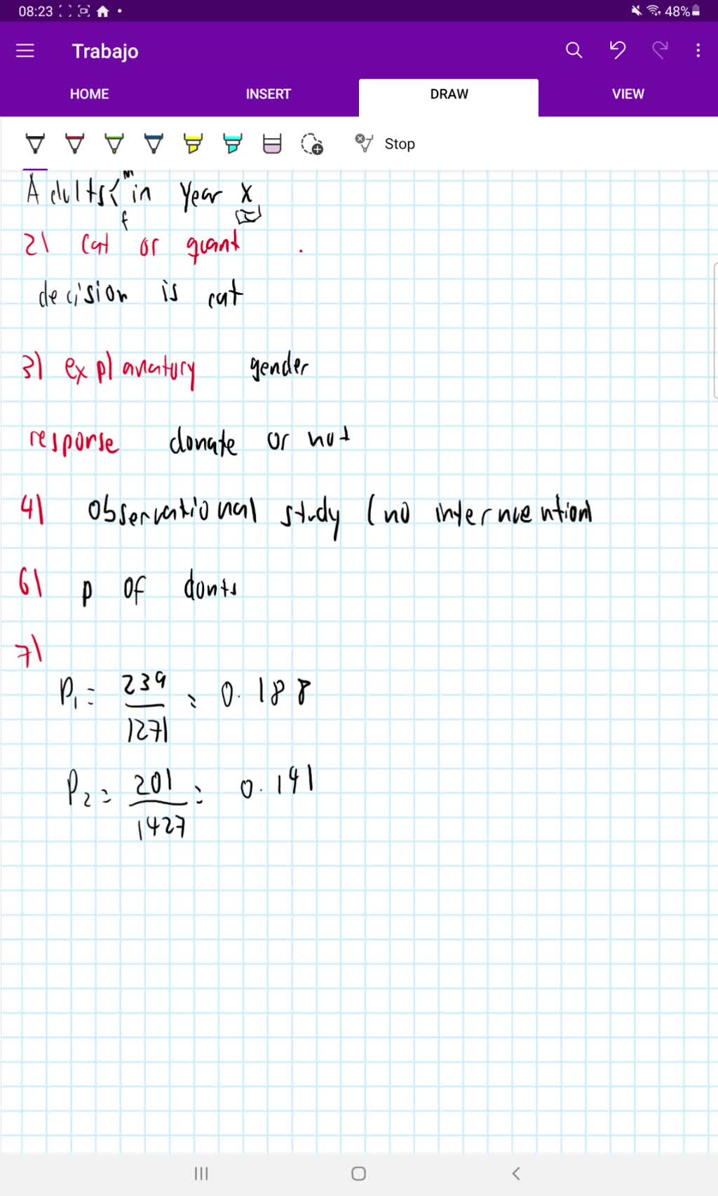 SOLVED: Given the following data from a potential female for an ...