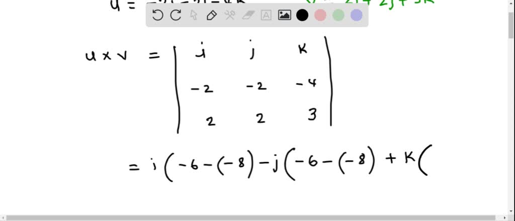 SOLVED: Find the length and direction (when defined) of u x v and v x u ...