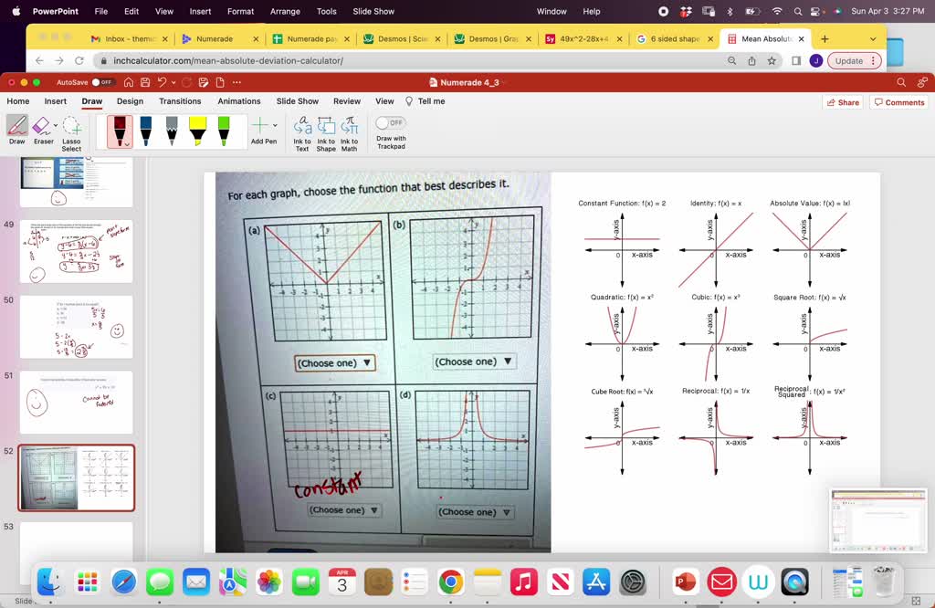 SOLVED: For each graph , choose the function that best describes it ...