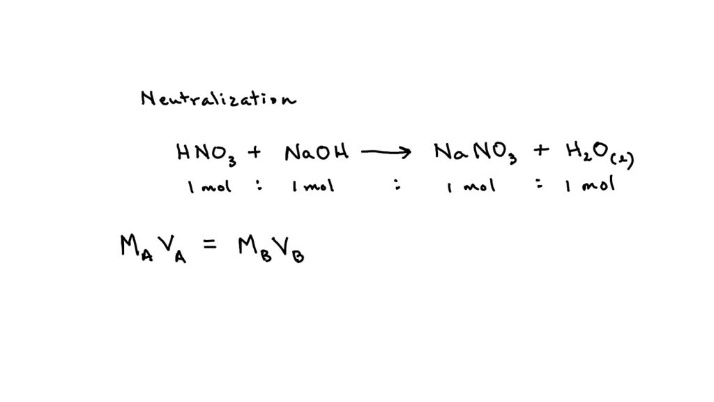 SOLVED: The balanced chemical equation for the neutralization of HNO₃ ...