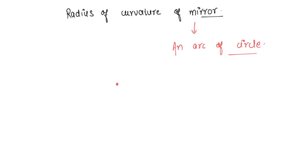 SOLVED: Radius of curvature of a concave mirror experiment apparatus