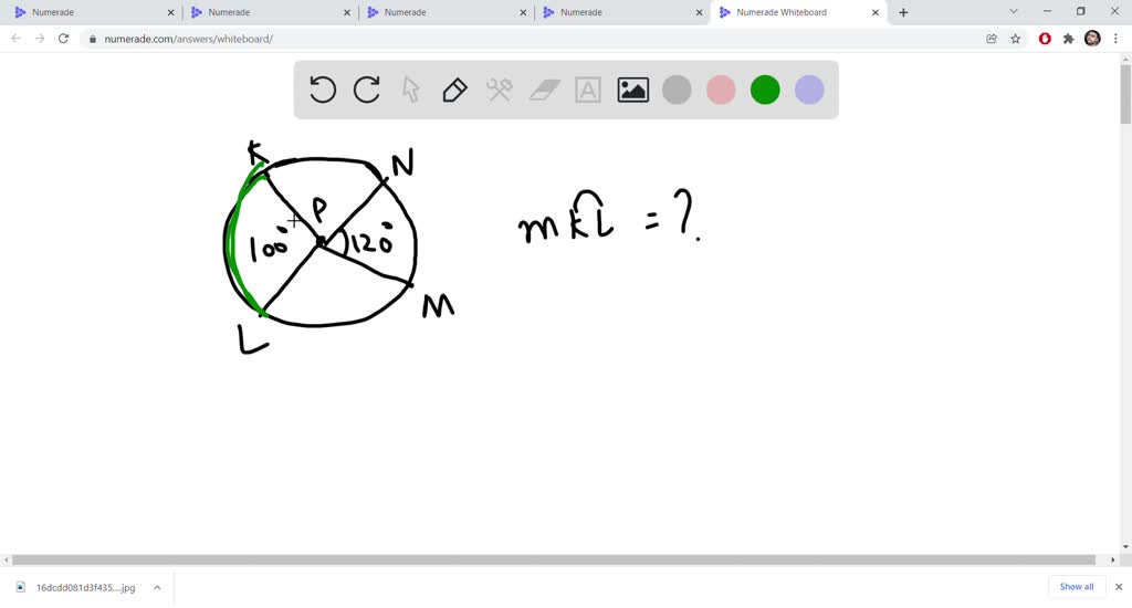 SOLVED: Use the diagram to find the measure of KL 100 120" m KL