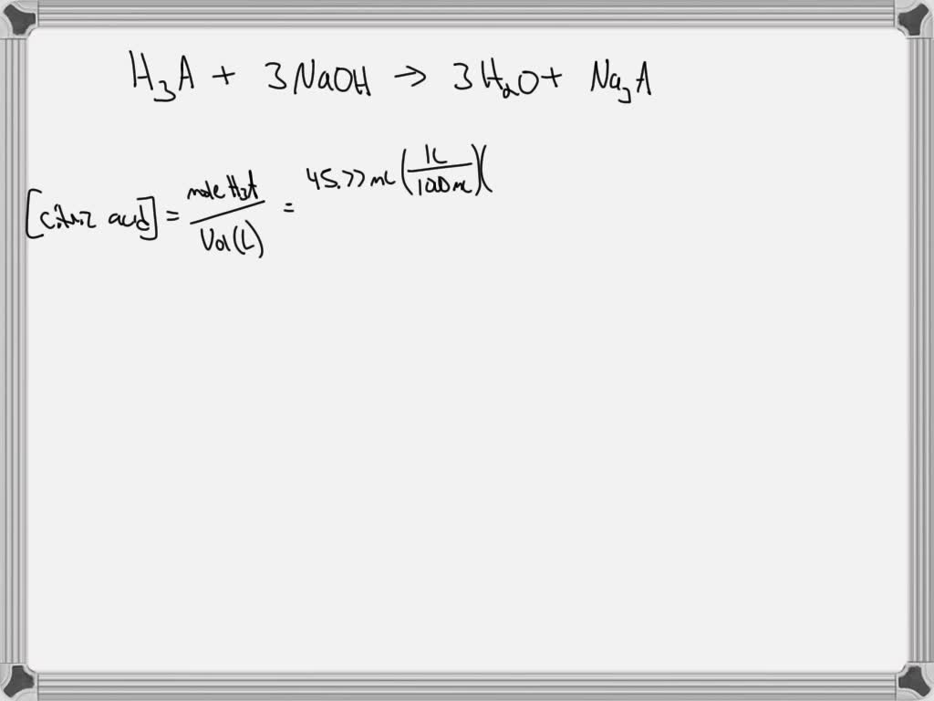 SOLVED: Addition to ascorbic acid, citrus fruits also contain citric ...