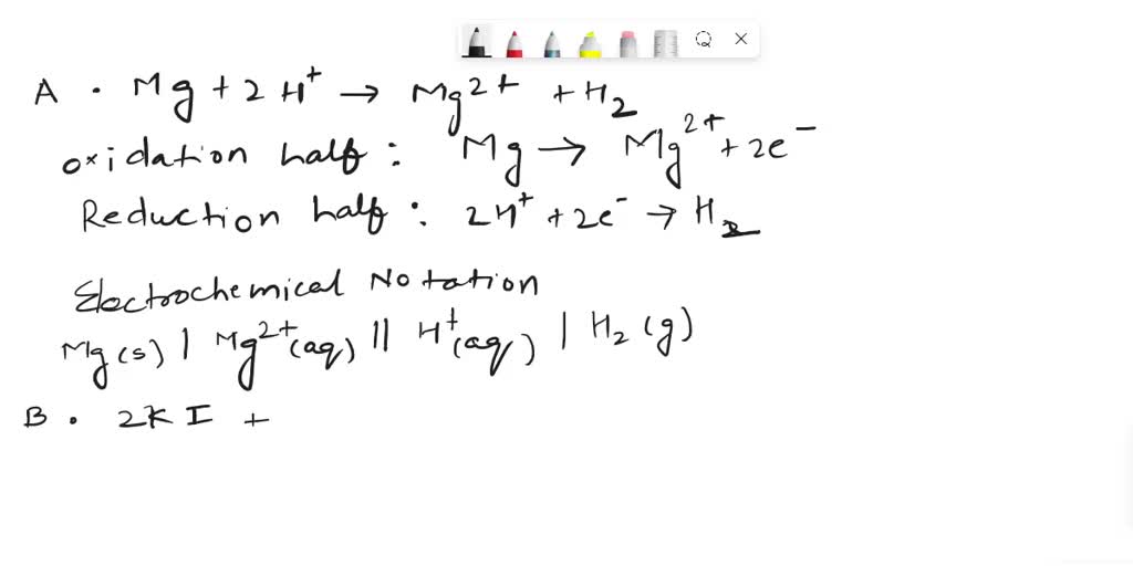 SOLVED: Write the oxidation half-reaction and reduction half-reaction, and shorthand ...