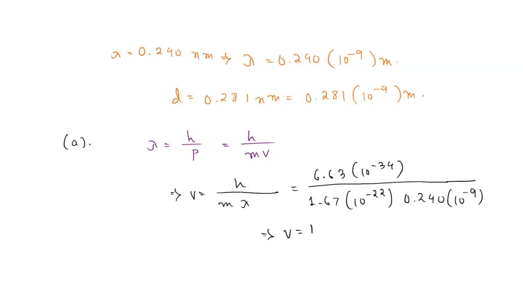 SOLVED: A beam of neutrons with de Broglie wavelength of 0.260 nm diffracts from crystal of ...