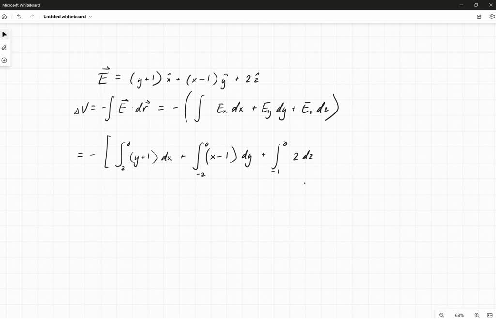 Solved The Electric Field E Y 1 Ax X − 1 Ay 2az Find The Potential Difference Between
