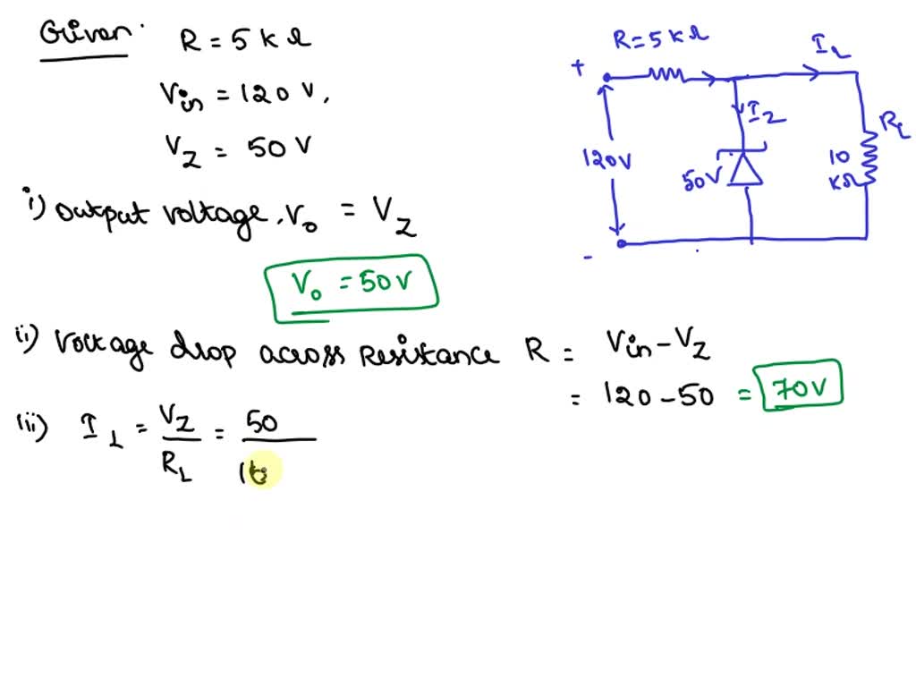 SOLVED: In the circuit shown in Figure 1b, the Zener breakdown voltage is 5V. Find lo.