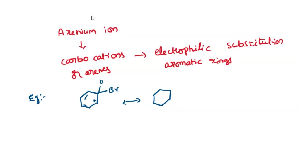 SOLVED: 01 Question (3 points) See page 1106 The arenium ion intermediate of an electrophilic ...