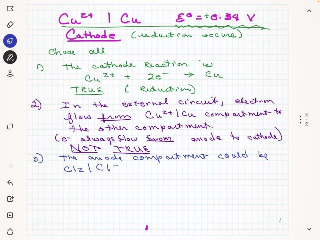 SOLVED: A standard galvanic cell is constructed in which a Cu^2+|Cu ...