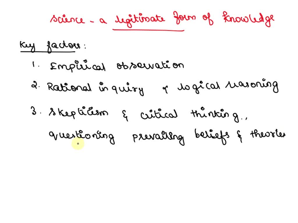 SOLVED: How did science emerge as a legitimate form of knowledge ...