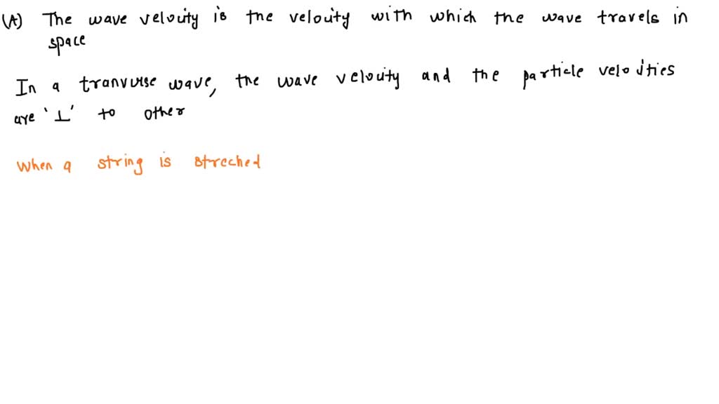 SOLVED: A long string is stretched and its left end is oscillated ...