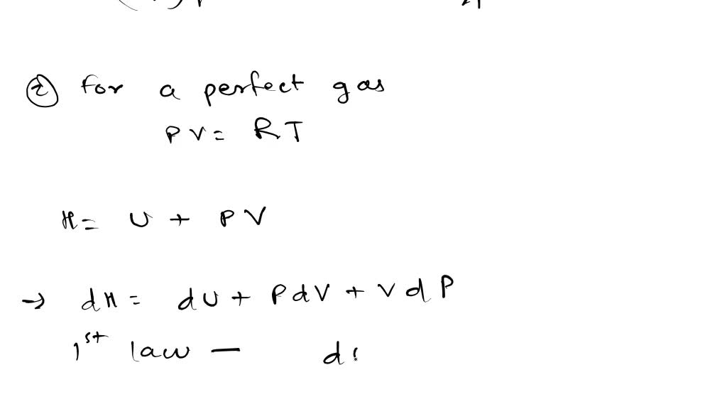 SOLVED: Derive the thermodynamic equation of state: JH dv = V - T dp T ...