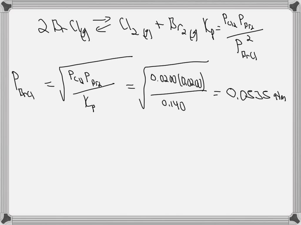SOLVED: Consider the following reaction. 2 BrI( ag) Br2( g) + I2( g) At ...