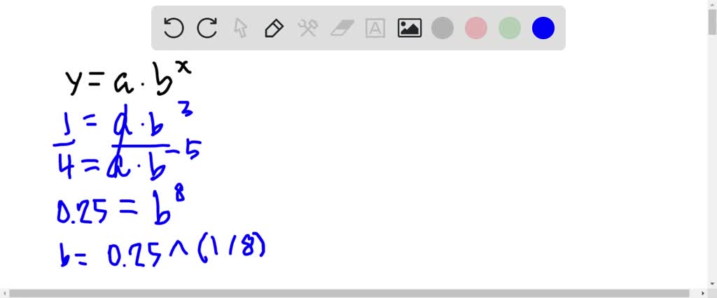 SOLVED: Find a formula for the exponential function in the form y=a⁢b^x ...