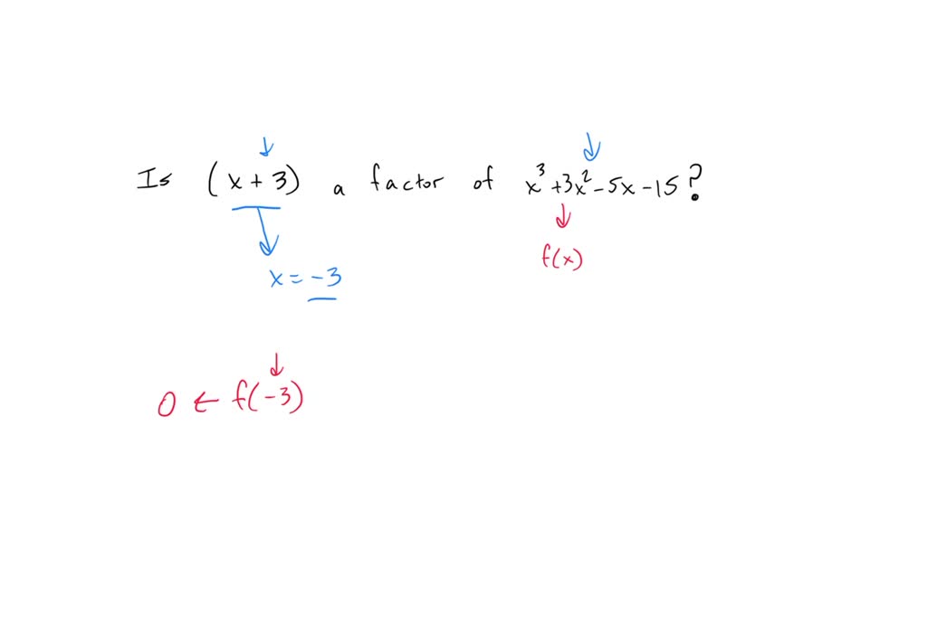 SOLVED: How can you determine whether a linear binomial is a factor of a polynomial without ...