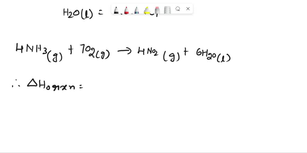 SOLVED: Determine the change in enthalpy for the following reaction ...