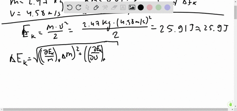 Find the uncertainty in kinetic energy kinetic energy...