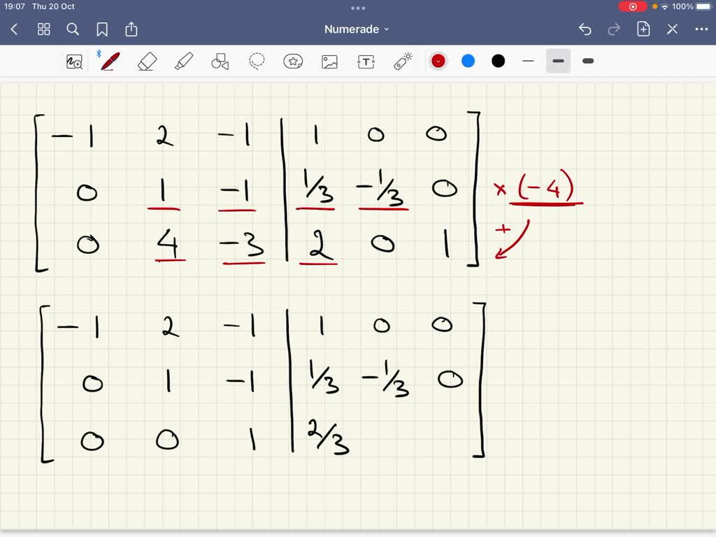 Solved Use Matrix Inversion To Solve The Given System Of Linear Equations You Previously 