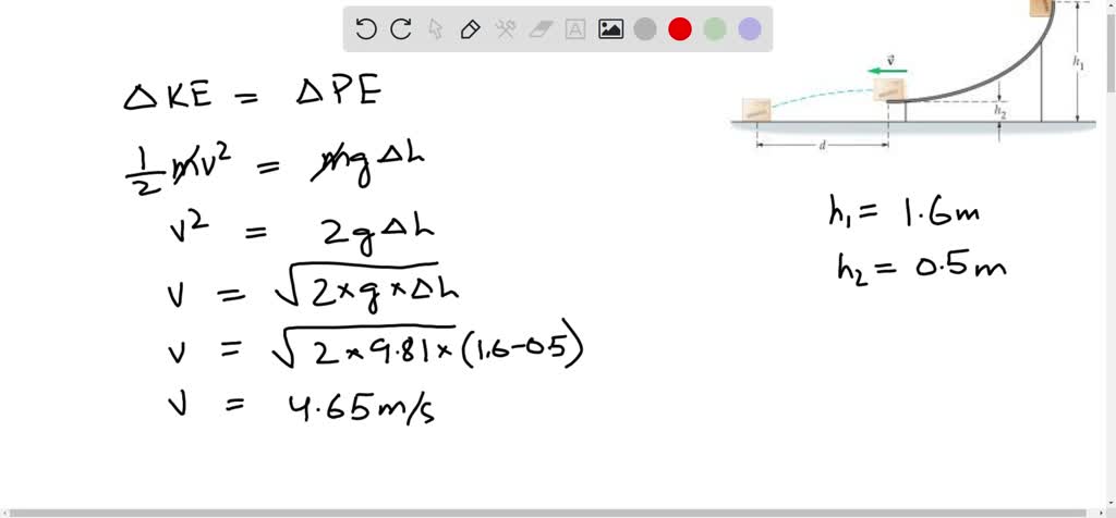 SOLVED: A 1.9-kg block slides down a frictionless ramp, as shown in the figure. (Figure 1) The ...