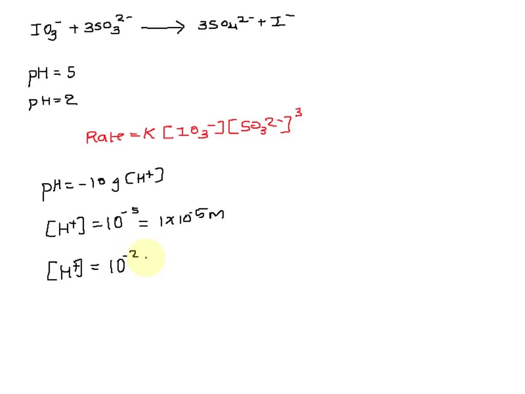 SOLVED: The iodate ion, IO3-, is reduced by sulfite, SO3^2-, according ...