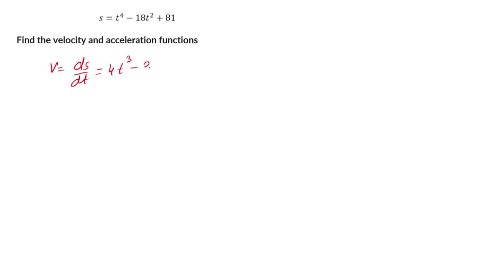 SOLVED: The function s(t) describes the position of a particle moving ...