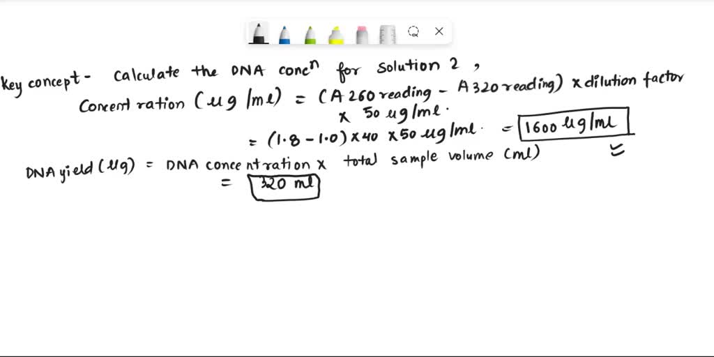 SOLVED: A7. Answer BOTH parts (a) Calculate the concentration, purity ...