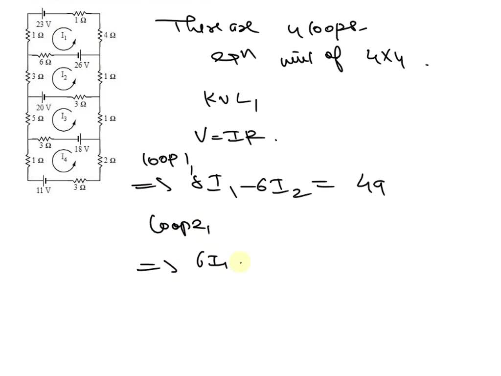 SOLVED: Write matrix equation that determines the loop currents SOLVED: Write matrix equation that determines the loop currents