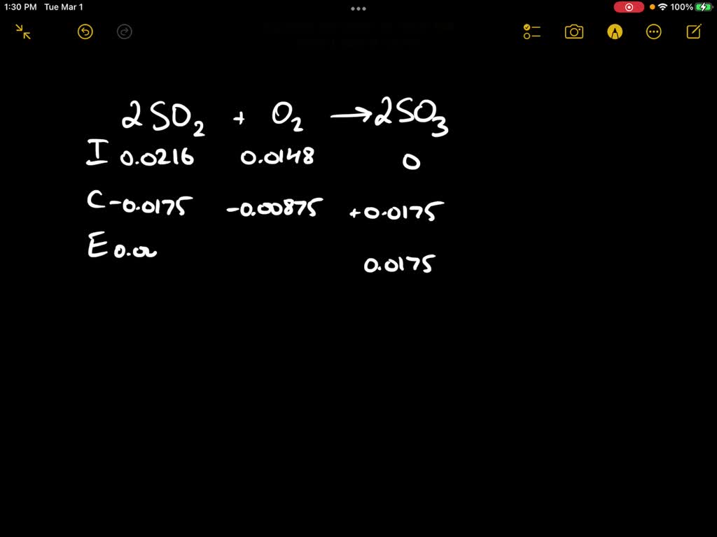 SOLVED: In the Synthesis reaction 2 SO2(g)+O2(g)>>>2 SO3(g) Calculate the number of moles of SO3 ...