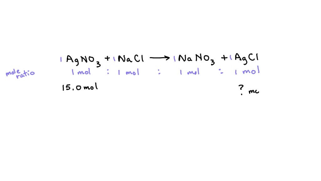 SOLVED: The reaction below shows how silver chloride can be synthesized ...