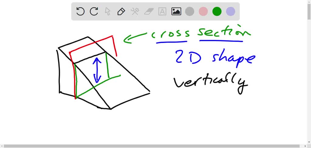 SOLVED: '1. Identify the cross section from slicing the figure vertically O triangle O rectangle ...