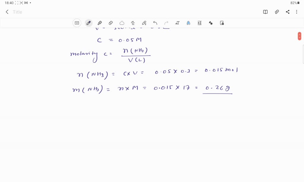 Concentrated laboratory ammonia, NH3, is 14.8 M and density of 0.898 g/mL. What is the molality ...