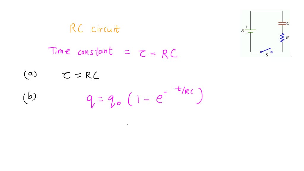 SOLVED: 3 (a) the time constant of the circuit (b) the charge on the ...