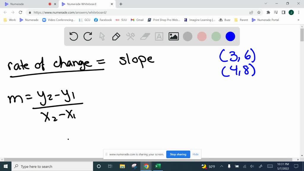 SOLVED: Rate of Change: For each interval, determine whether the ...