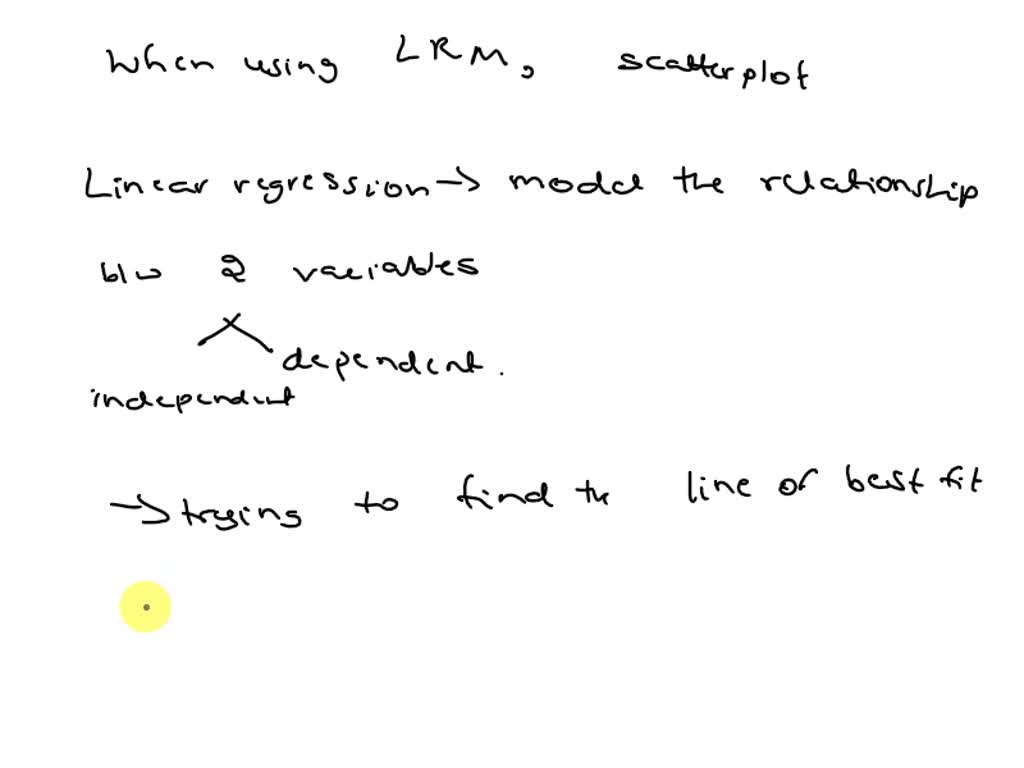 SOLVED: When using linear regression, what would you expect the ...