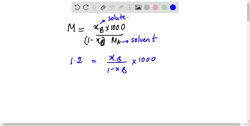 SOLVED: Calculate the mole fraction of KCl in an aqueous solution which is 1.20 molal in KCl ...