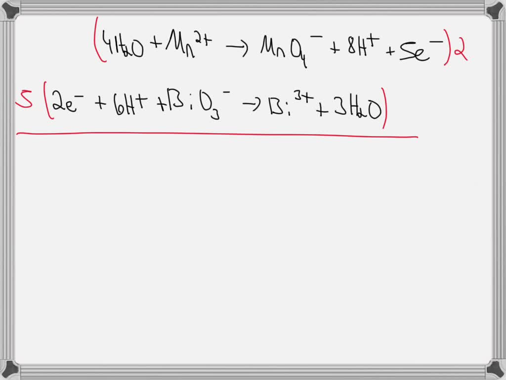 Complete and balance the following redox reaction in acidic solution ...