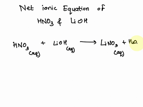 SOLVED: Which one of the following reaction equations is the net ionic equation for the reaction ...