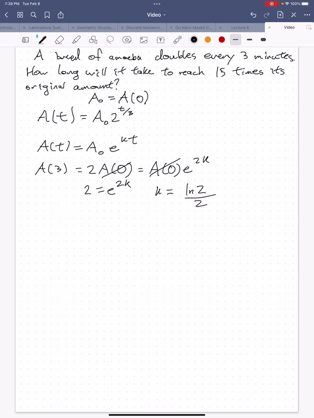 SOLVED: 4. Setiap 15 menit amoeba akan membelah diri menjadi dua. Jika ...