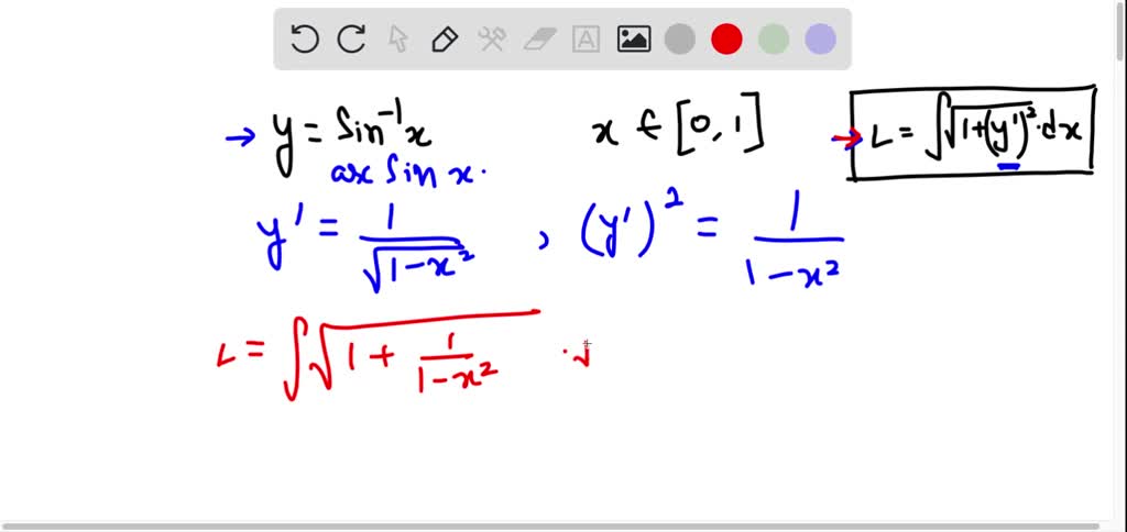 SOLVED: The arc length of the curve y=sin(x) where xin[0,(pi )/(2)] is ...