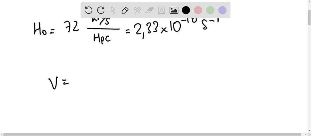 SOLVED: A galaxy cluster in Ursa Major has a recessional velocity of ...