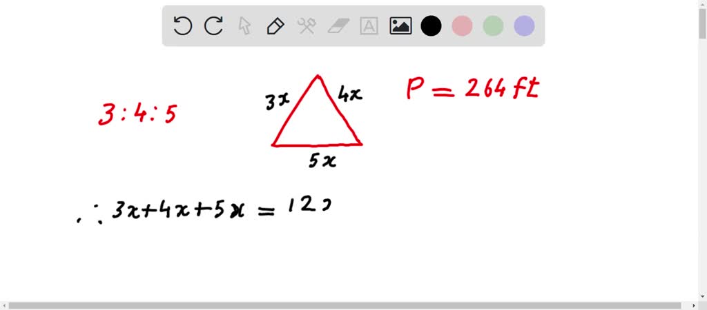 SOLVED: A farmer has 264 ft. of fencing to enclose a triangular field ...