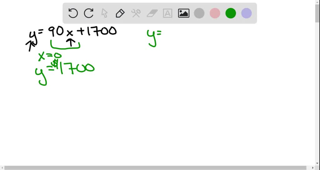 Jose is a software salesman. Let y represent his total pay (in dollars). Let x represent the ...