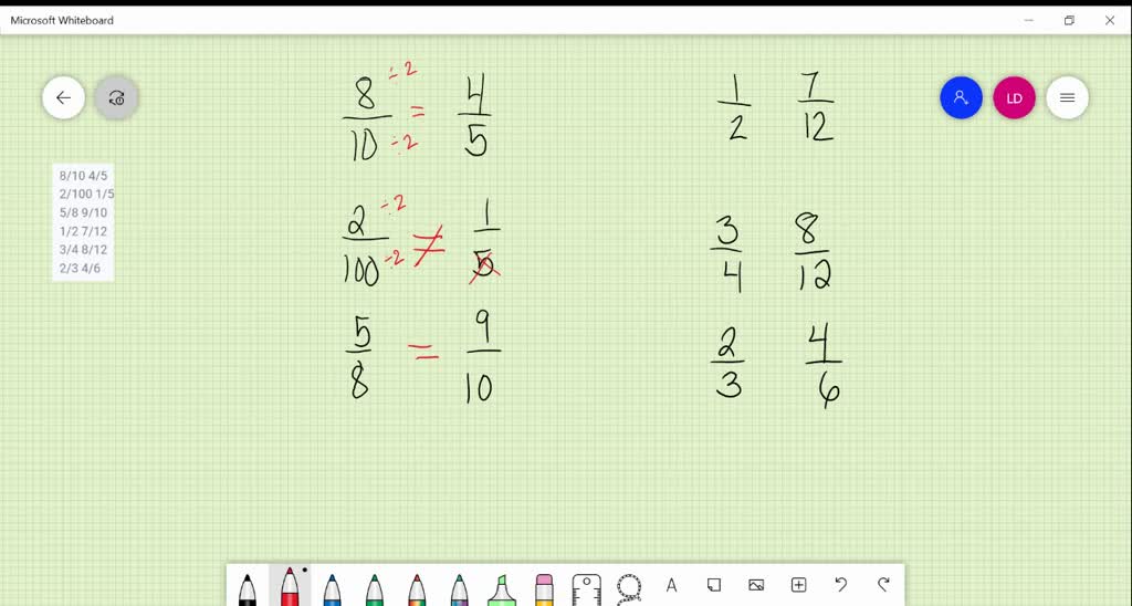 SOLVED: Compare the similar fractions using the relation symbols >, 6/8 ...
