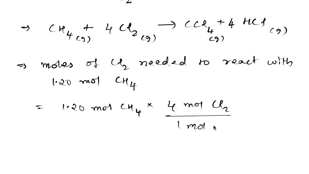 Solved Consider The Following Reaction Ch4 G 4cl2 G â† Ccl4 G