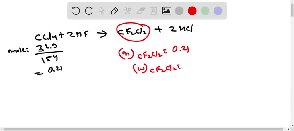 SOLVED: What is the percent yield (Freon) of a reaction that produces 12.5 g of the gas Freon ...