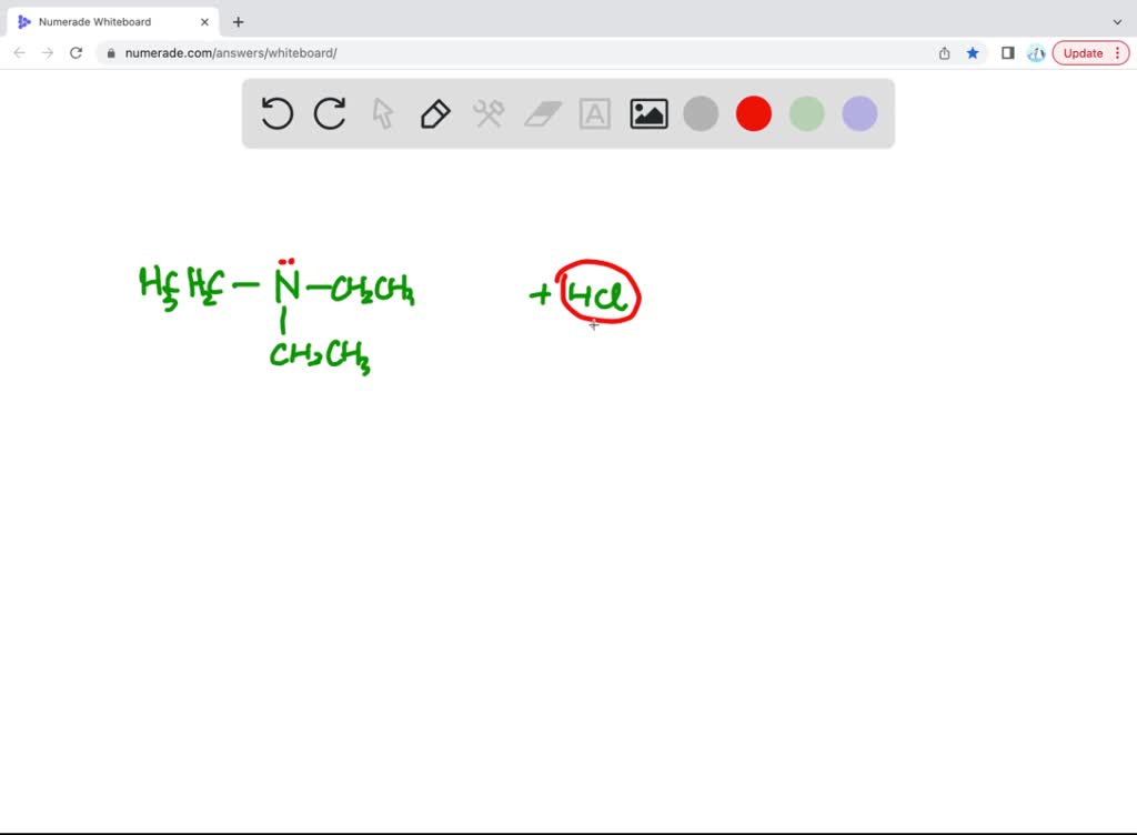 SOLVED: HCl will react with (CH3CH2)3N in an acid-base reaction. In ...