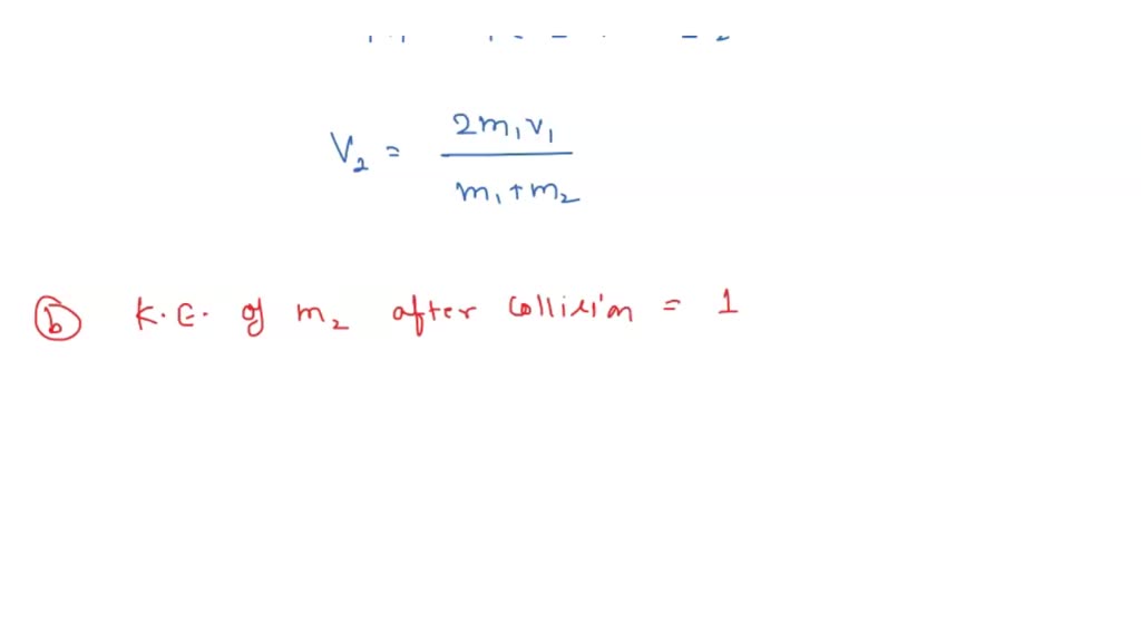 SOLVED: a) A point-like mass m1 travelling with speed v1 collides elastically head-on with a ...
