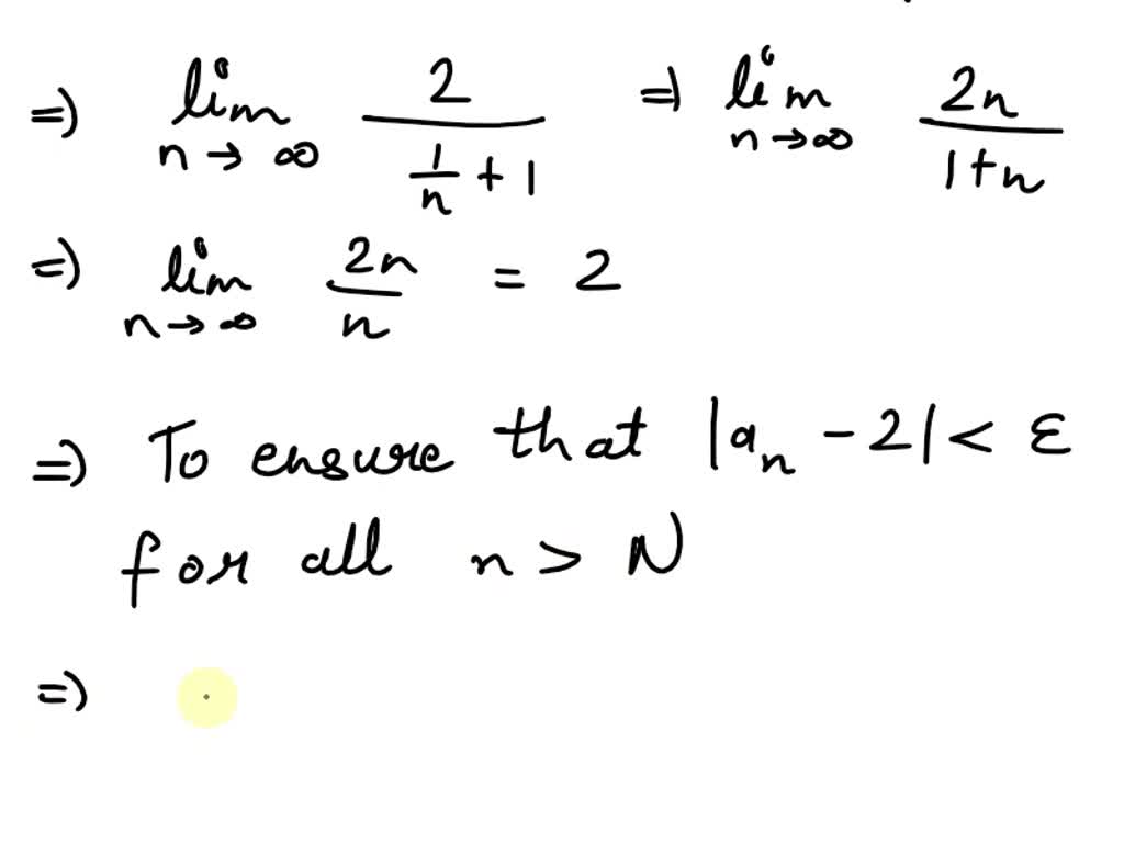 SOLVED: 2n2 1 to be within € of its limit n + n2 Which cutoff value(s ...