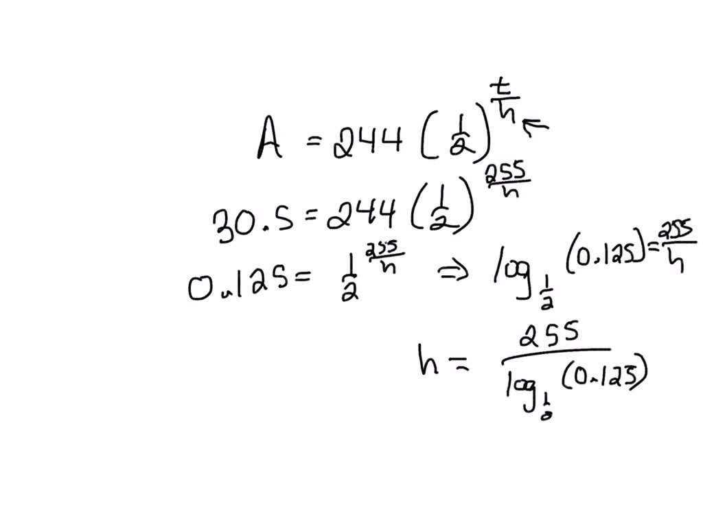 SOLVED: At the beginning of an experiment, a scientist has 244 grams of ...